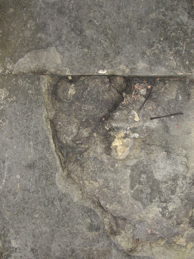 Closeup Split, Cracked Layers of Old Masonry, Limestone. Facing Plates ...