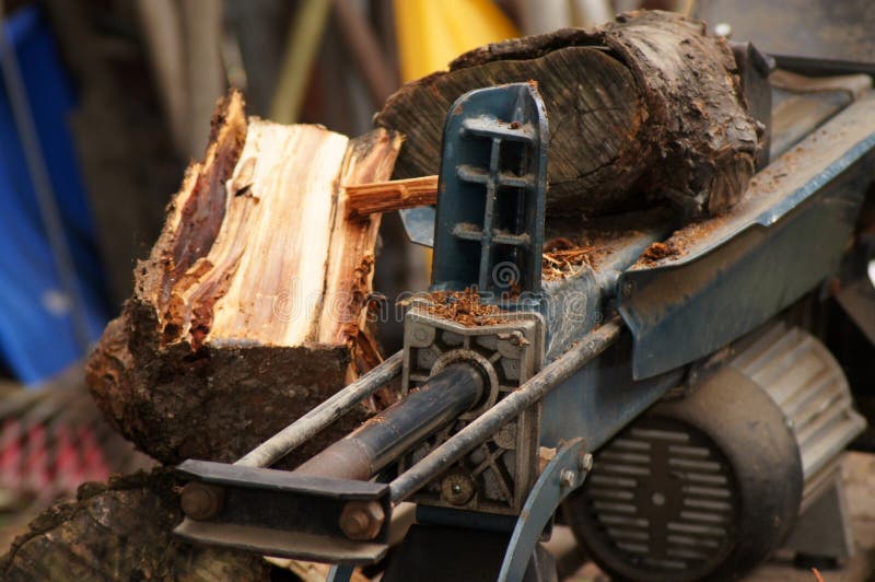 A Split Piece of Wood Showing Its Inner Texture and Grain Stock Photo ...