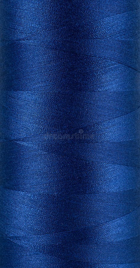 Closeup Spool of Blue Thread Stock Image - Image of cord, macro: 169583563