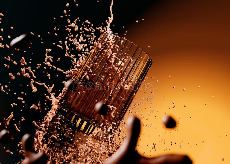 Closeup of an Sprinkled Object in Water on the Ground Stock ...