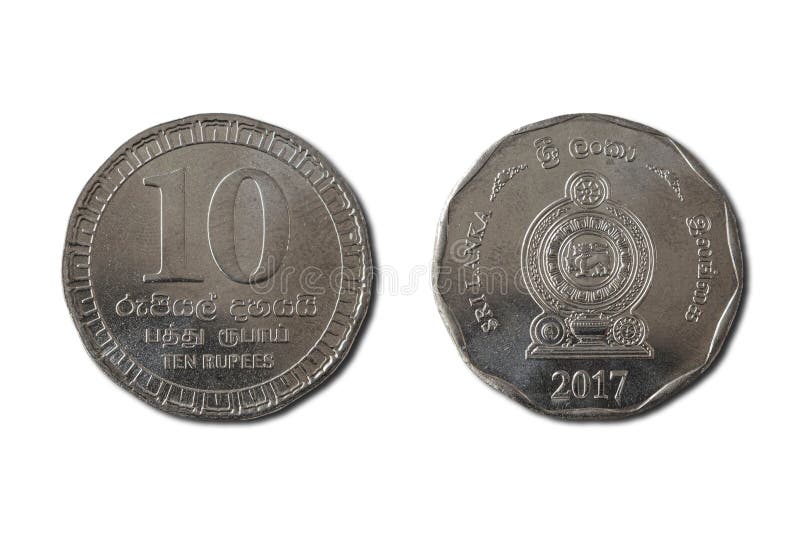 Closeup of Sri Lanka Ten Rupees Coin Stock Image - Image of nation ...