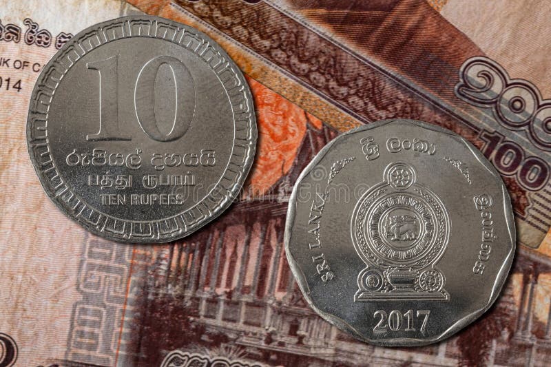Closeup of Sri Lanka Ten Rupees Coin Stock Image - Image of round ...