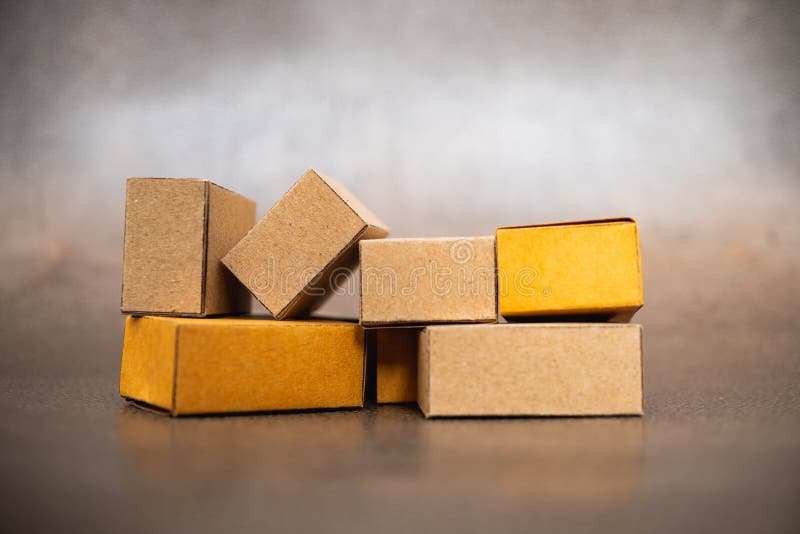 Closeup Stack of Cardboard Boxes Using As Shipping and Logistics Stock ...