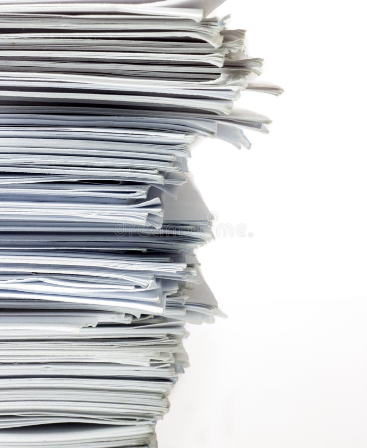 Stack of documents stock image. Image of office, work - 8634005