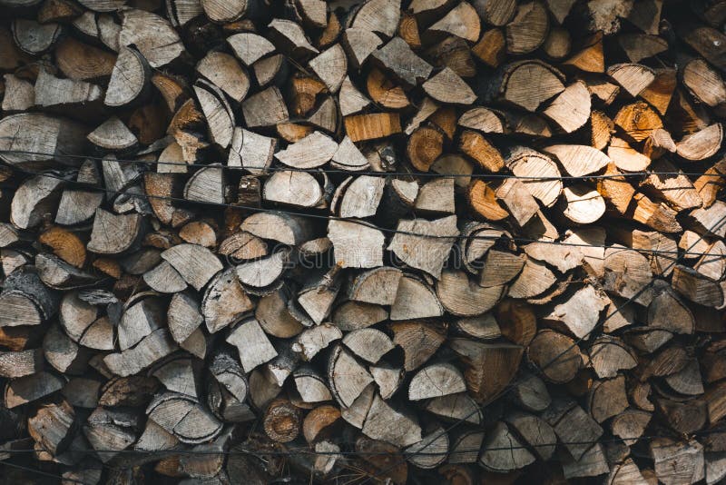 Closeup of Stack of Wood Logs Stock Image - Image of stack, wood: 267626331