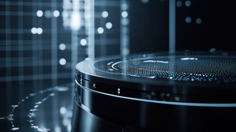 A Closeup of the Stations Sleek Design Highlighting Its Metallic ...