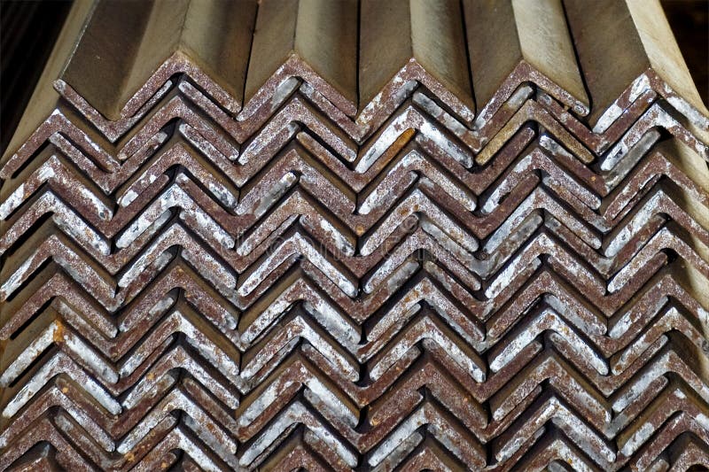 Closeup of Steel Galvanized Angles Bunched Together Stock Image - Image ...