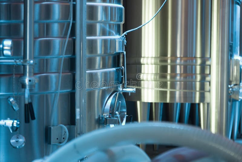 Closeup of stell barrels stock image. Image of preparation - 48693881