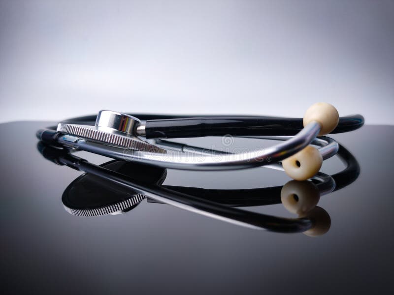 Closeup Stethoscope with Reflection Stock Photo - Image of examination ...