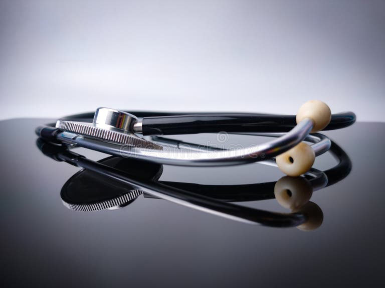 Closeup Stethoscope with Reflection Stock Photo - Image of examination ...