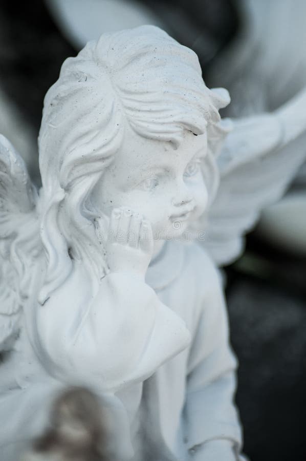Stoned Angel on Tomb in Cemetery Stock Image - Image of holy, graveyard ...