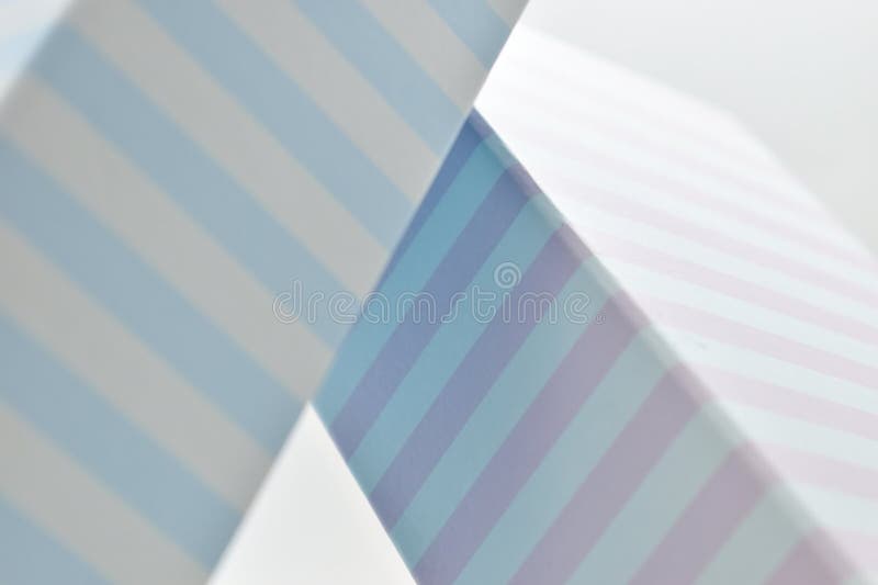 Closeup Stripe Pink and Blue Paper Box, Package for Design Stock Photo ...