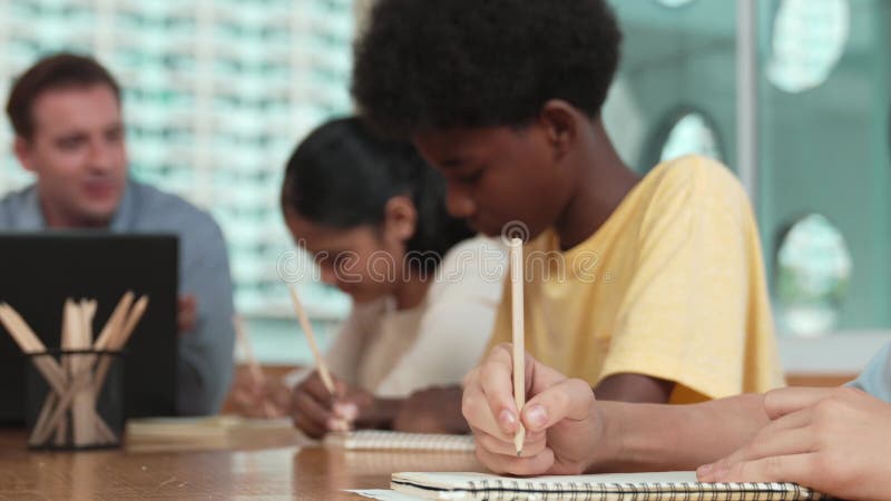 Closeup of Student Hand Taking a Note while Girl Ask Question ...