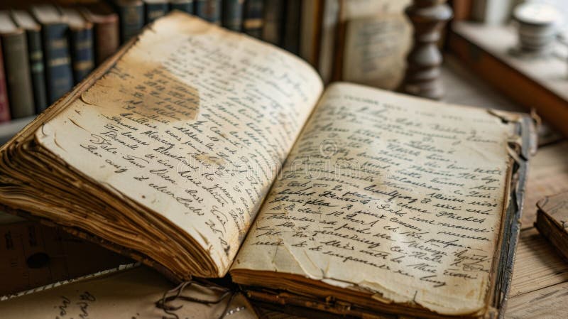 A Closeup of a Students Notebook Filled with Handwritten Recipes and ...
