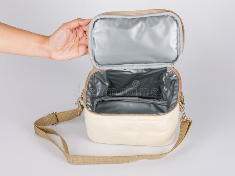 Closeup Studio Shot of Hand Opening Showing Inside Compartments of ...