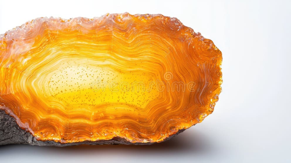 Closeup of a Stunning Amber Geode Stock Illustration - Illustration of ...