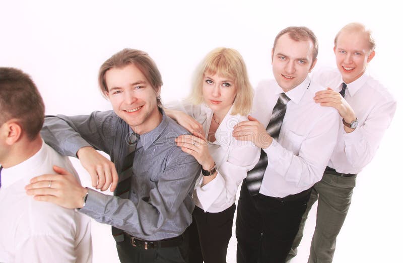 Closeup. Successful Business Team. Isolated on White Background Stock ...