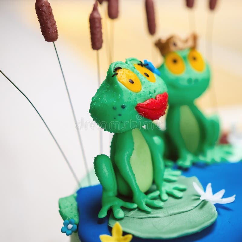 Closeup of Sugar Decorations Stock Photo - Image of dessert, froggie ...