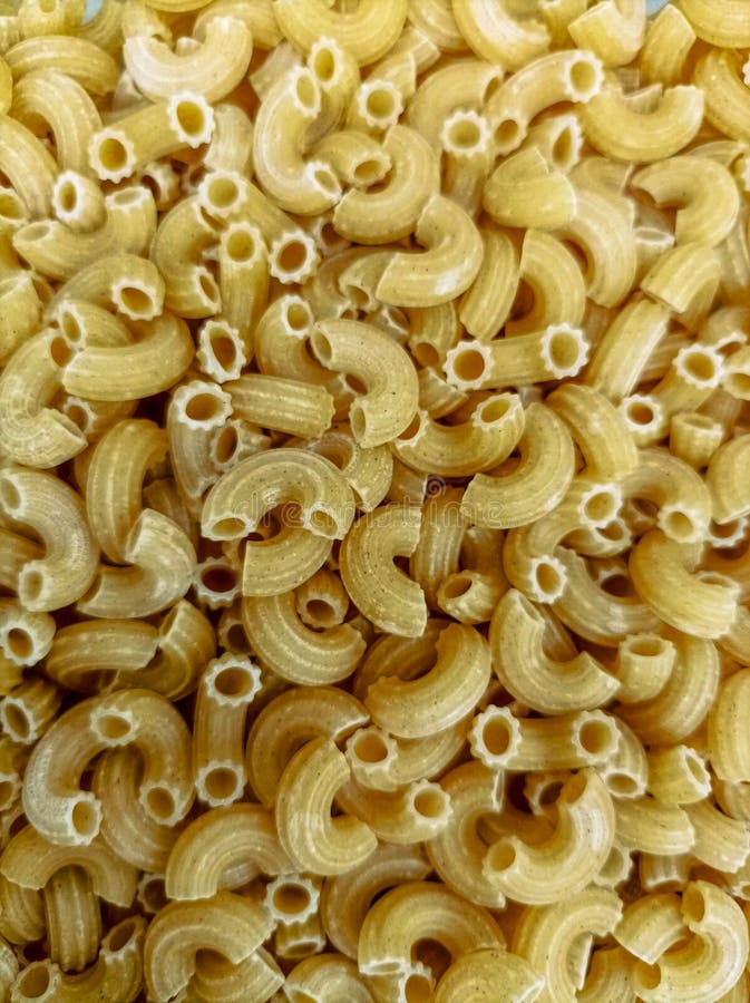 Closeup Surface Detail of Texture Pattern of Raw Macaroni on Isolated ...
