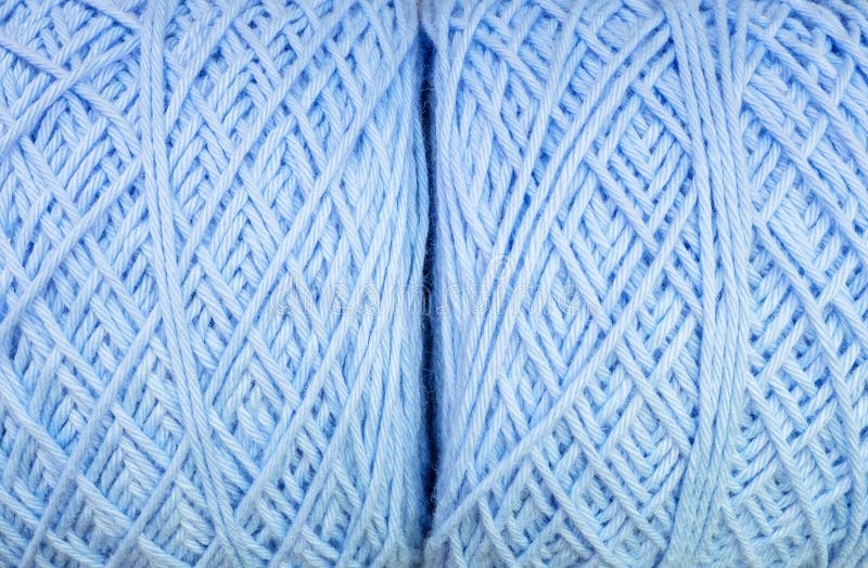 Closeup Surface of Fabric Pattern at Pile of Blue Yarn Texture ...