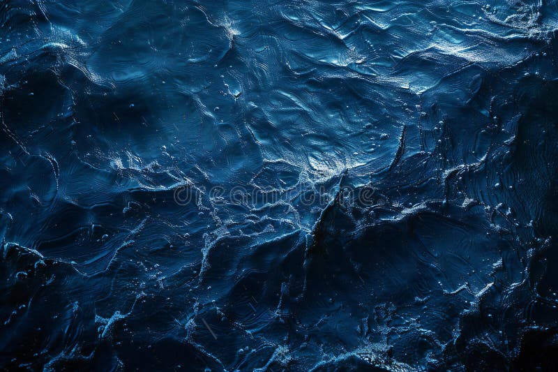 A Closeup of the Surface Texture Under Water, with Ripples and Waves ...
