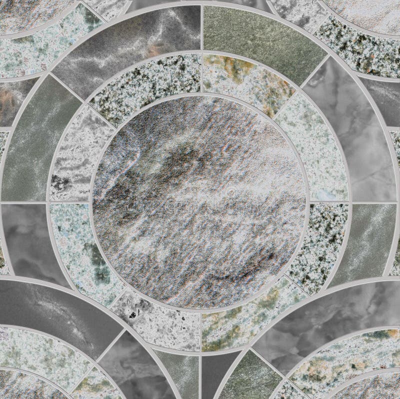 Closeup Surface Tile Circle Pattern by Mix of Color Marble Stone Stock ...