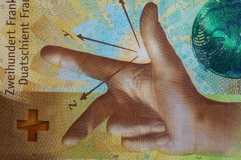 Closeup of 200 Swiss Franc Banknote Stock Image - Image of closeup ...