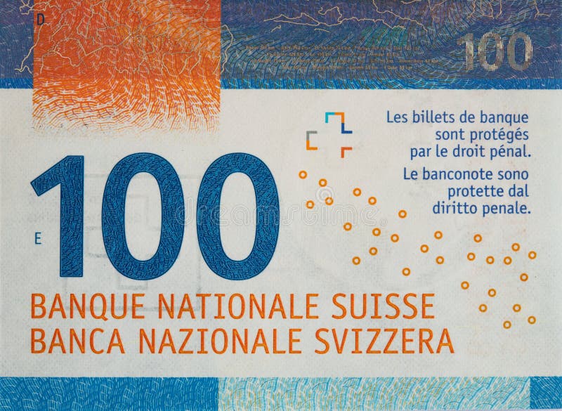 Closeup of 100 Swiss Franc Banknote Stock Image - Image of bill ...