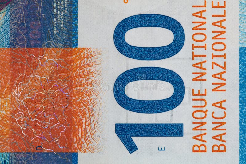 Closeup of 100 Swiss Franc Banknote Stock Image - Image of bill, german ...