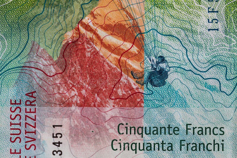 Closeup of 50 Swiss Franc Banknote Stock Image - Image of money ...