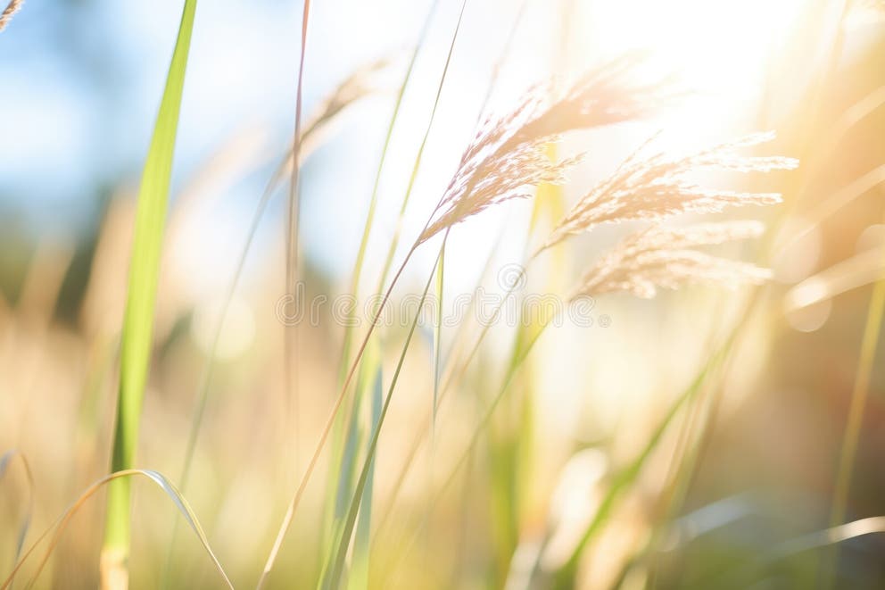 Closeup of Switchgrass, a Biofuel Crop, in the Sun Stock Photo - Image ...