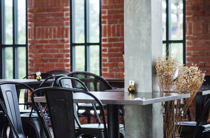 Closeup Table in Coffee Shop View Background Stock Photo - Image of ...