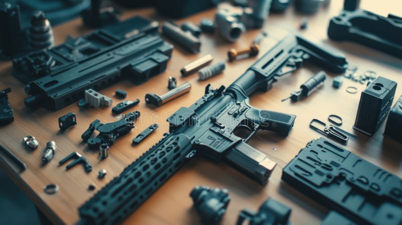 A Closeup of a Table Where Components Lay Tered Next To an AR Device ...