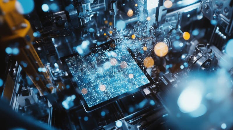 A Closeup of a Tablet Collaborating with a Virtual Reality Headset ...