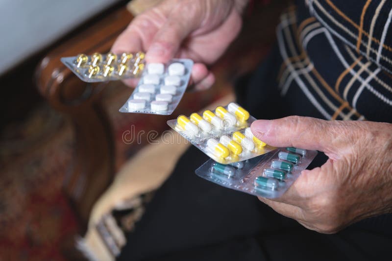 Closeup of a Tablet on the Hands of an Old Woman. the Concept of ...