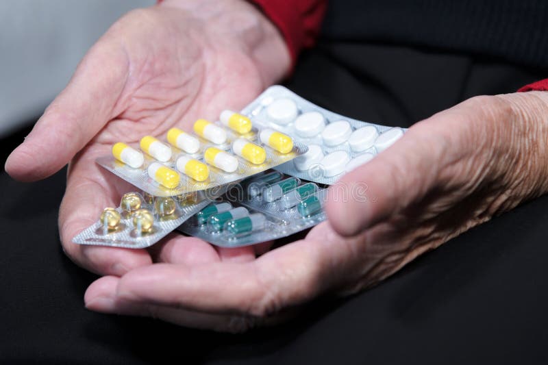 Closeup of a Tablet on the Hands of an Old Woman. the Concept of ...