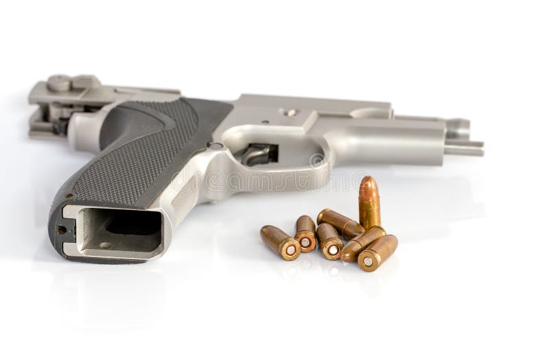 Closeup of Tactical Military Bullets and Gun Stock Image - Image of ...