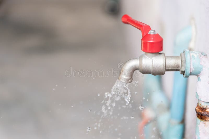 Closeup Tap with Dripping Water-drop. Saving Water. Stock Photo - Image ...