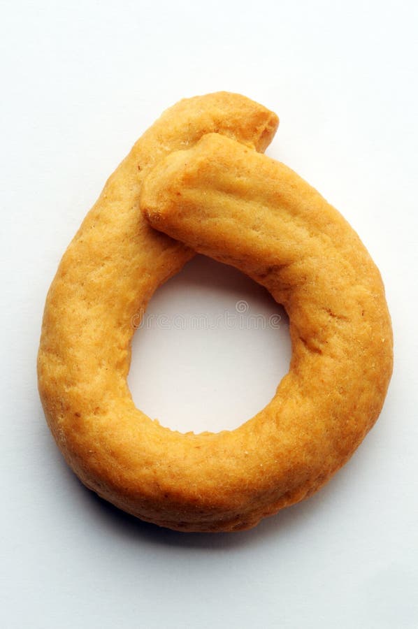 Close Up on Tarallo on the White Background. Stock Image - Image of ...