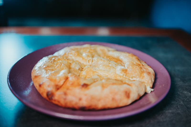 Closeup of a Tasty Looking Megrelian Khachapuri Stock Photo - Image of ...