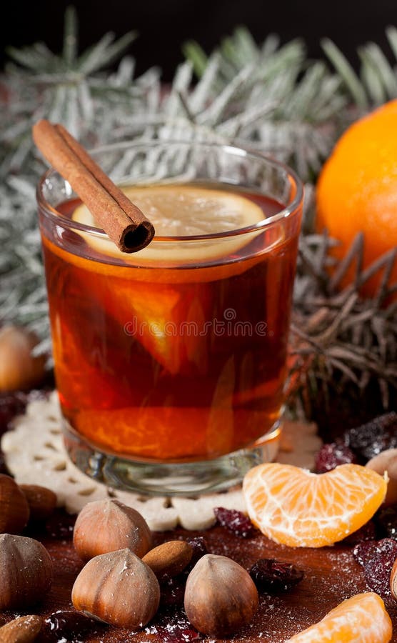 Closeup of a Tea with Mandarin Stock Image - Image of cold, anise: 36933481