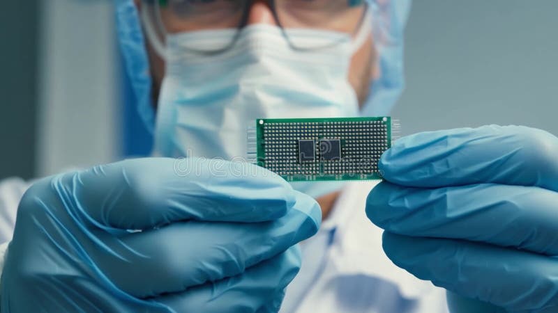 In a Semiconductor Factory, Advanced Technological Components ...