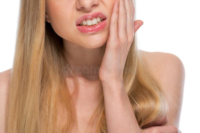 Closeup on Teenager with Toothache Stock Image - Image of casual ...
