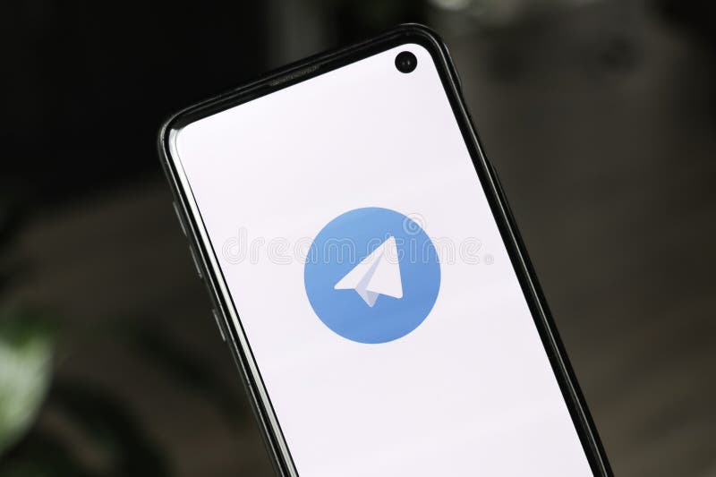 Closeup of Telegram Logo on Smartphone Screen Editorial Image - Image ...