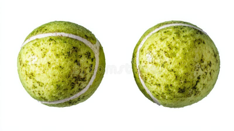 Closeup of a Tennis Balls without Shadow, Isolated on White Stock Photo ...