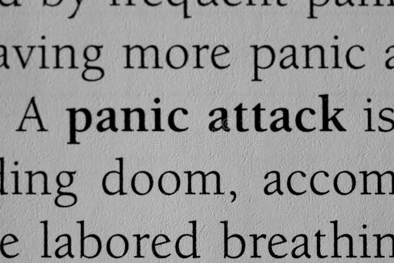 Closeup of a Term for a Psychological Side Effect of Anxiety Disorder ...