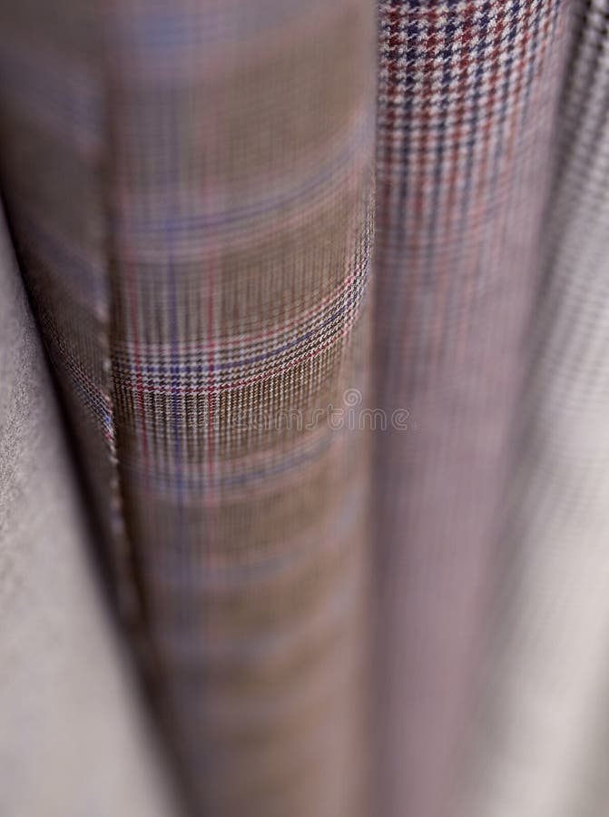 Closeup Textile Linen Rolls in Different Colors and Patterns Stock ...