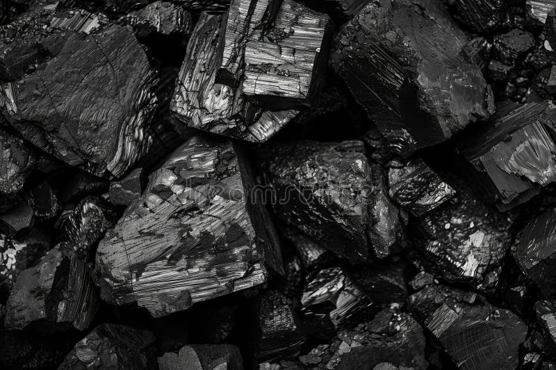 Closeup Texture of Anthracite Coal Stock Illustration - Illustration of ...