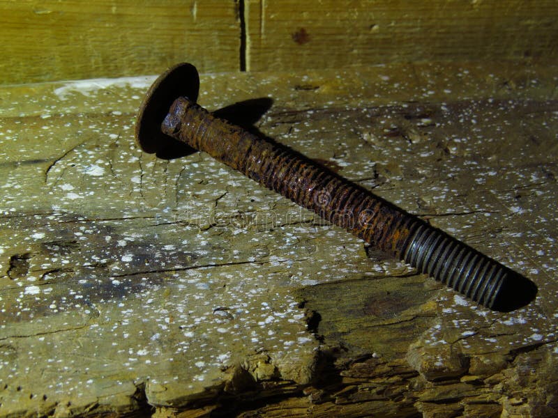 Closeup of the Texture of a Badly Rusted Bolt. Stock Image - Image of ...