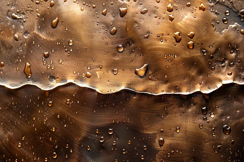 A Closeup of the Texture of Brushed Copper, Showcasing Its Shiny ...